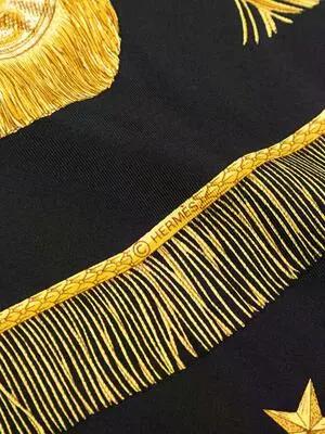 Hermès 20th Century Poste Et Cavalerie Silk Scarf 90 Scarves - Black