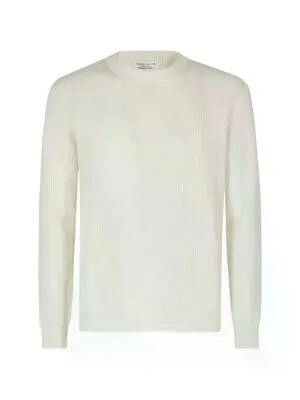 ROBERTO COLLINA Ribbed-knit Long-sleeve Sweater - Neutrals