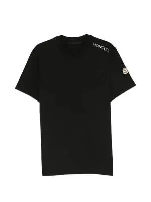 Moncler Logo-patch Cotton T-shirt - Black