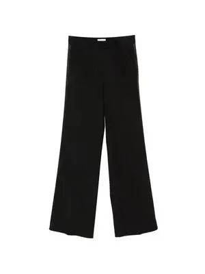 P.a.r.o.s.h Satin-trim Pressed-crease Trousers - Black