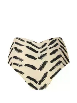 Johanna Ortiz Taita Printed Bikini Bottoms - Neutrals
