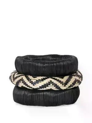 Johanna Ortiz Nomad Queen Bejuco Bangles Set Of Three