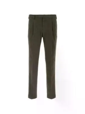 PT TORINO Pleated Tapered Trousers - Green