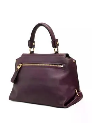 FERRAGAMO 2009-2013 Small Leather Gancini Sofia Satchel - Purple