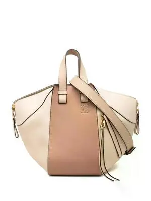 Loewe 2017 Small Bicolor Leather Hammock Satchel - Neutrals