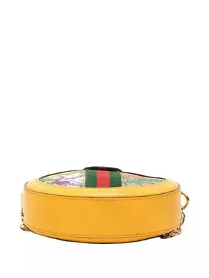 Gucci 2000-2015 Mini Gg Supreme Flora Web Ophidia Round Crossbody Bag