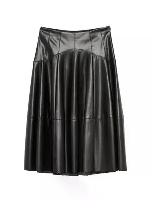 Liu Jo Panelled Pleated Skirt - Black