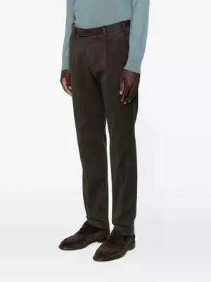 PT TORINO Pleated Stretch Cotton Trousers
