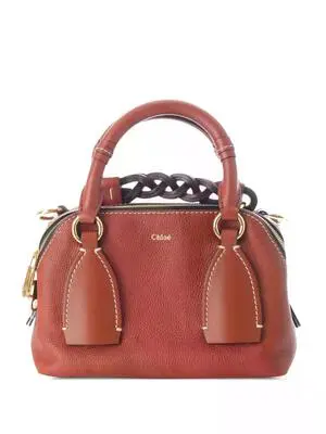Chloé 2002-2026 Small Leather Daria Satchel - Brown