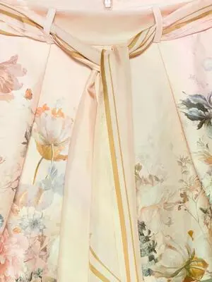 Zimmermann Floral-print Belted Shorts