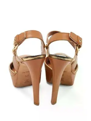 LOUIS VUITTON Platform Ankle-strap Sandals
