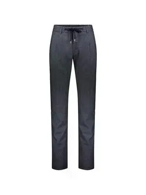 MOORER Anton Drawstring-waist Trousers - Blue