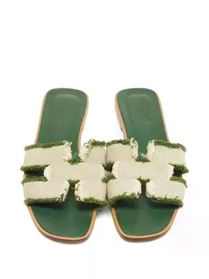 Hermès Oran Frayed-edge Sandals