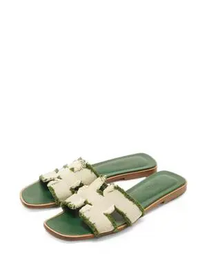 Hermès Oran Frayed-edge Sandals