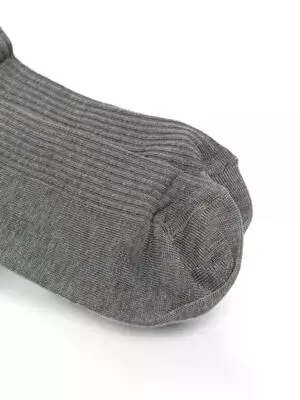 MAISON MARGIELA Logo-print Ribbed Socks