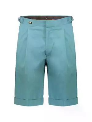 MOORER Manfredi Turn-up Shorts - Blue