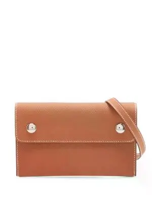 Hermès 2020-2026 Epsom Hermesnap Wallet On Strap Crossbody Bag - Brown
