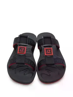 CHRISTIAN LOUBOUTIN Flat Logo Strap Sandals