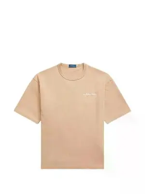 Polo Ralph Lauren Logo-embroidered Cotton T-shirt - Neutrals