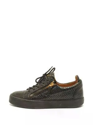 GIUSEPPE ZANOTTI Frankie Python-embossed Sneakers - Black