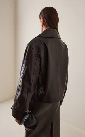 Co Flying Collar Leather Moto Jacket