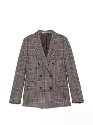 Tagliatore Prince Of Wales Check Double-breasted Jacket - Grey