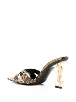 Saint Laurent Opyum Snakeskin-effect Sandals