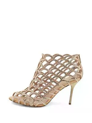 SERGIO ROSSI Cut-out Caged Ankle Boots - Neutrals