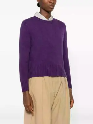 BEYOU Ribbed Knit Crew Neck Sweater