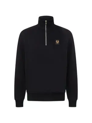 Belstaff Quarter-zip Logo Patch Sweater