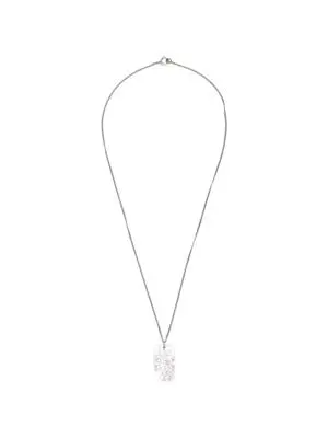 MAISON MARGIELA Engraved Dog-tag Necklace - Silver