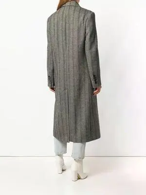 Stella McCartney Striped Double Breasted Coat