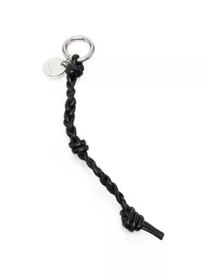 JIL SANDER Braided Knotted Keyring - Black