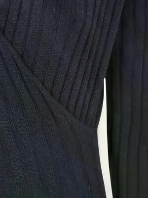 Liviana Conti Ribbed Knit Wrap Sweater