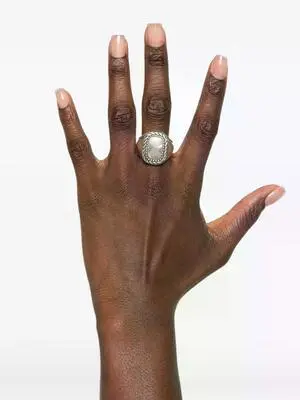 MAISON MARGIELA Burnished-effect Signet Ring - Silver