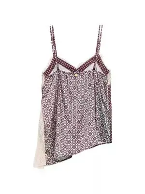 Liu Jo Lace-trim Asymmetric Top - Purple