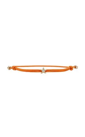 Bea Bongiasca Stellina 9k Gold Diamond Charm Bracelet - Orange