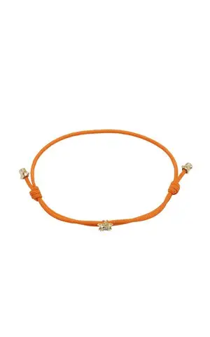 Bea Bongiasca Stellina 9k Gold Diamond Charm Bracelet - Orange