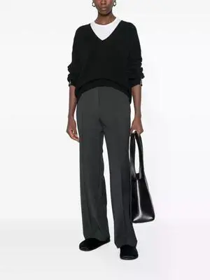 Eric Bompard V-neck Cashmere Sweater With Side Slits
