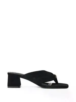 Simkhai Stella Block-heel Suede Sandals - Black