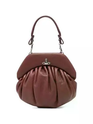 VIVIENNE WESTWOOD Brooke Leather Clutch Bag - Brown