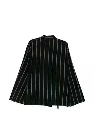 UMA WANG Wool Pinstripe Wrap Jacket
