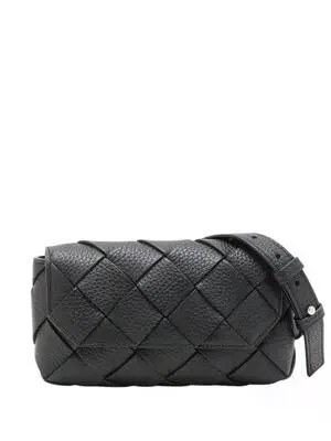 Bottega Veneta 2020-2026 Grained Calfskin Intreccio Diago Belt Bag - Black