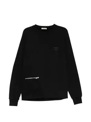 Undercover Zip-detail Embroidered Sweatshirt - Black