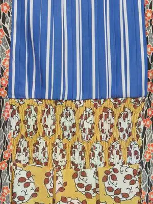 Prada Printed Long-sleeve Midi Dress