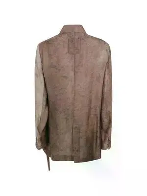 UMA WANG Damask-pattern Jacket - Brown
