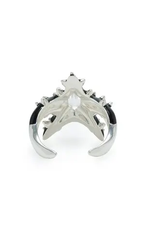 Bea Bongiasca Stella Sterling Silver Crystal And Enamel Ring