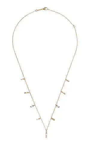 SUZANNE KALAN Dangling 18k Yellow Gold Sapphire And Diamond Necklace - Multi
