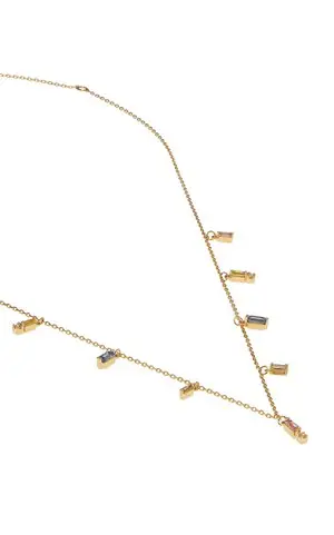 SUZANNE KALAN Dangling 18k Yellow Gold Sapphire And Diamond Necklace