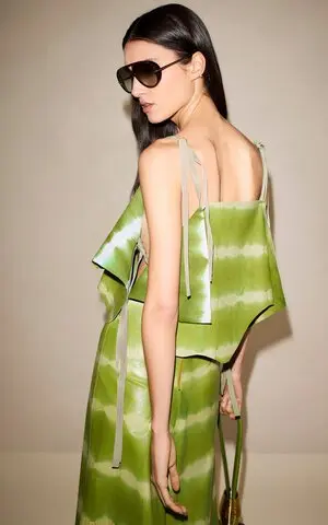 Alexis Inda Genuine Leather Top - Green